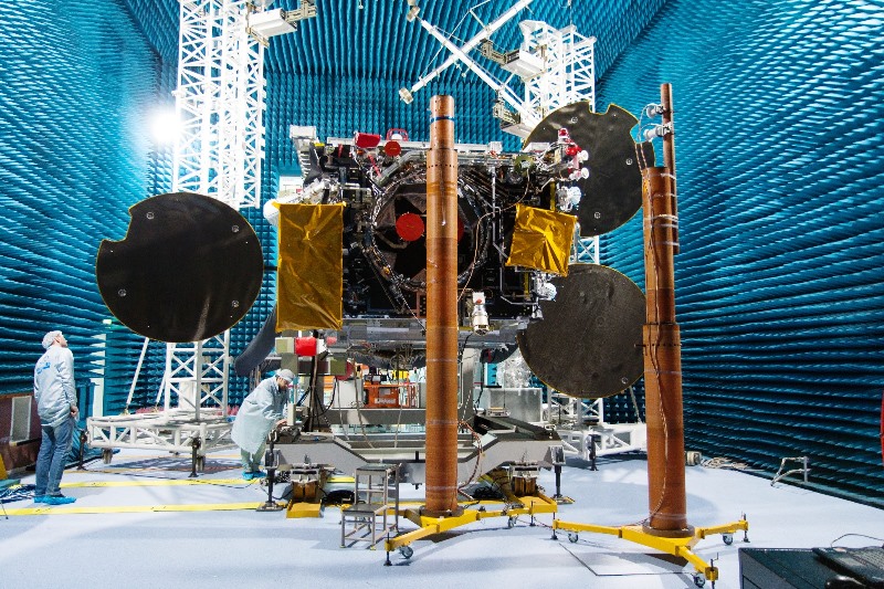 Russian Express-80 and Express-103 communications satellites embarking ...